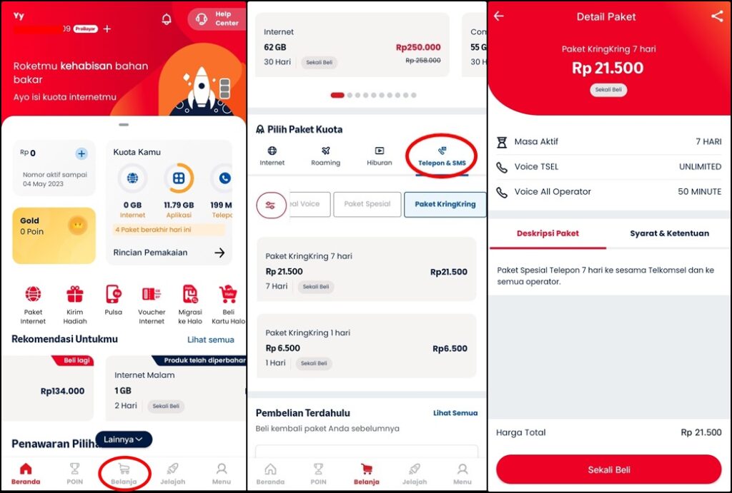 5 Cara Beli Paket Nelpon Telkomsel : Harian, Mingguan, dan Bulanan