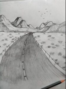 15+ Gambar Arsiran Pemandangan Gunung yang Mudah Ditiru