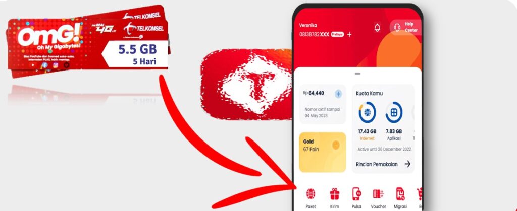 Cara Memasukkan Voucher Telkomsel Lewat Aplikasi