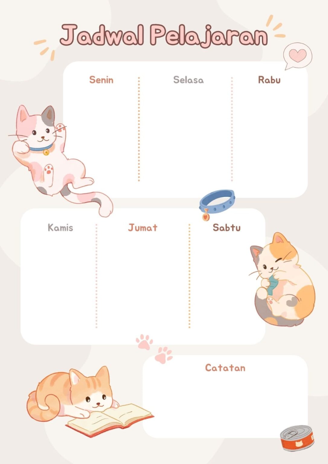 40 Template Jadwal Pelajaran Aesthetic, Keren, Unik, Tema Korea, Dan Gratis