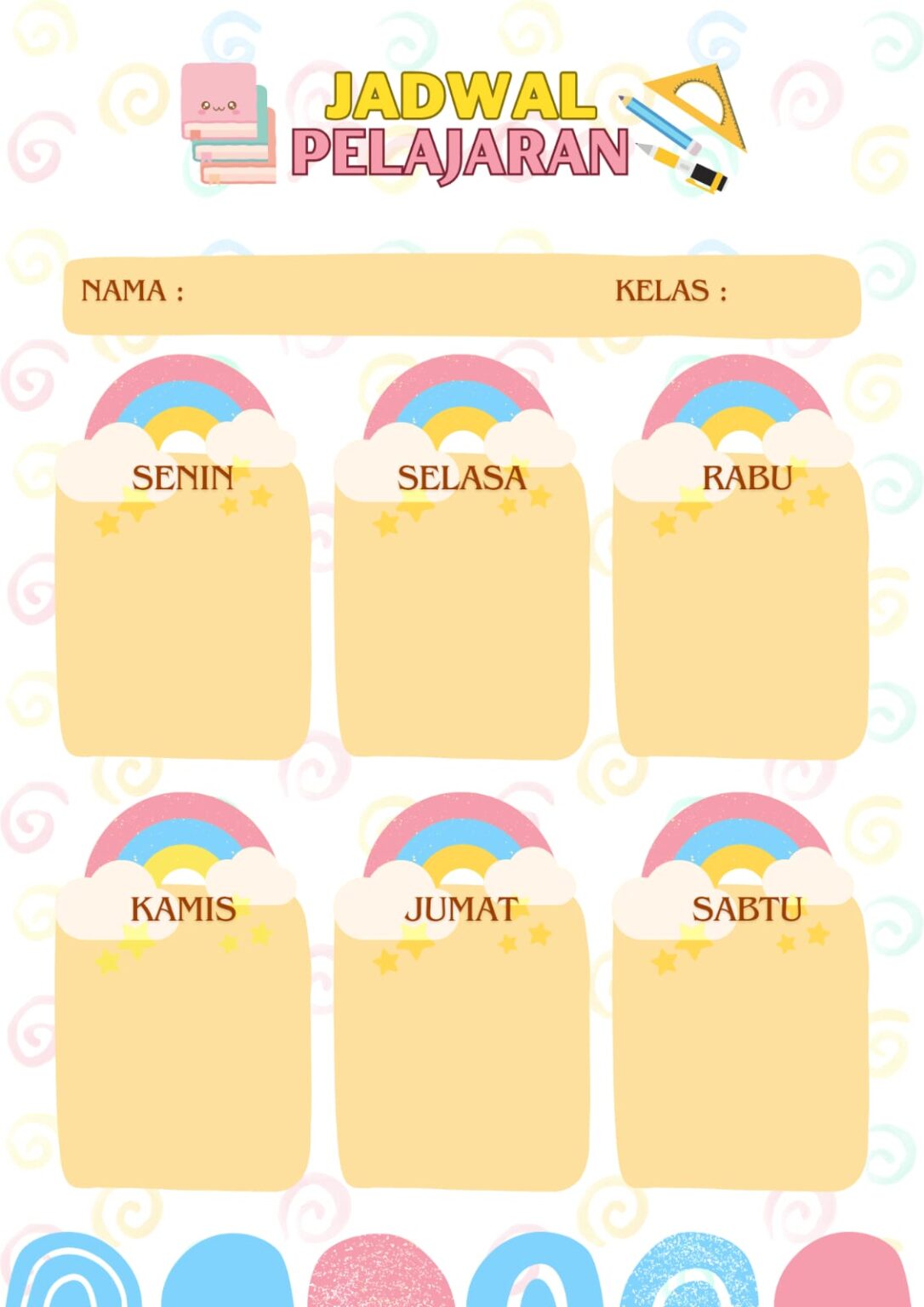 40 Template Jadwal Pelajaran Aesthetic, Keren, Unik, Tema Korea, Dan Gratis