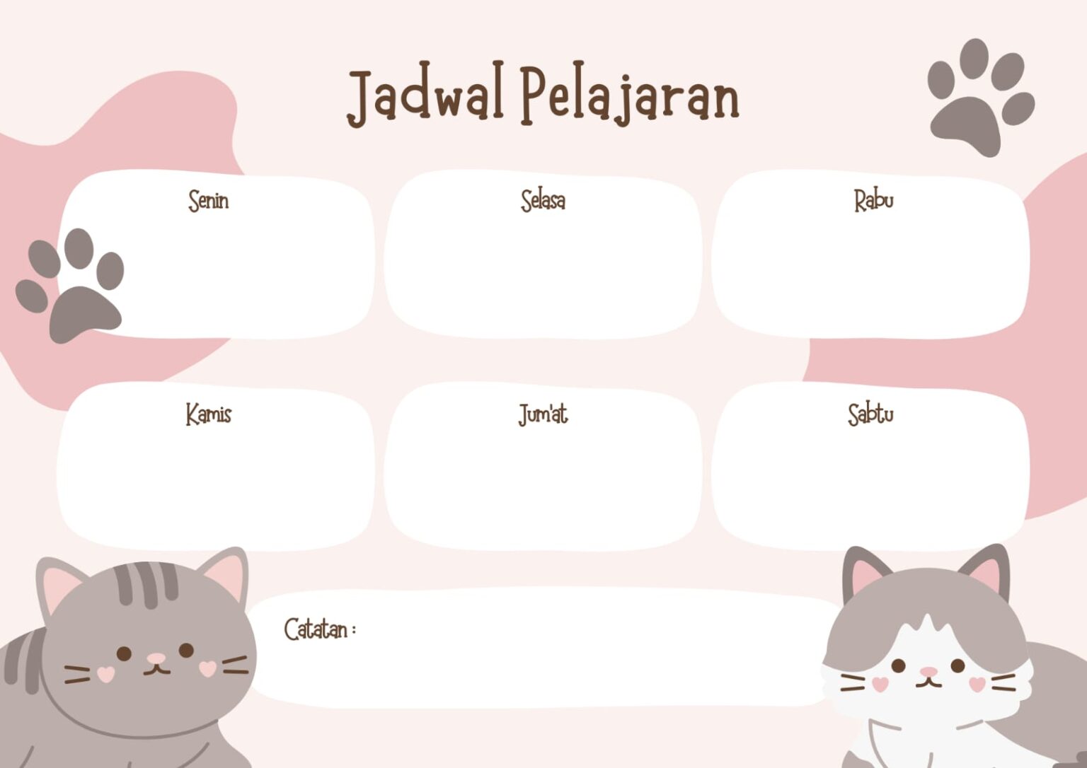 40 Template Jadwal Pelajaran Aesthetic, Keren, Unik, Tema Korea, Dan Gratis