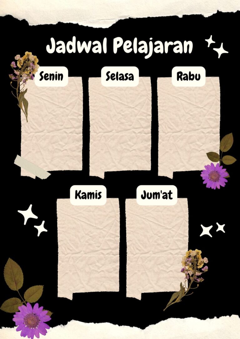 40 Template Jadwal Pelajaran Aesthetic, Keren, Unik, Tema Korea, Dan Gratis