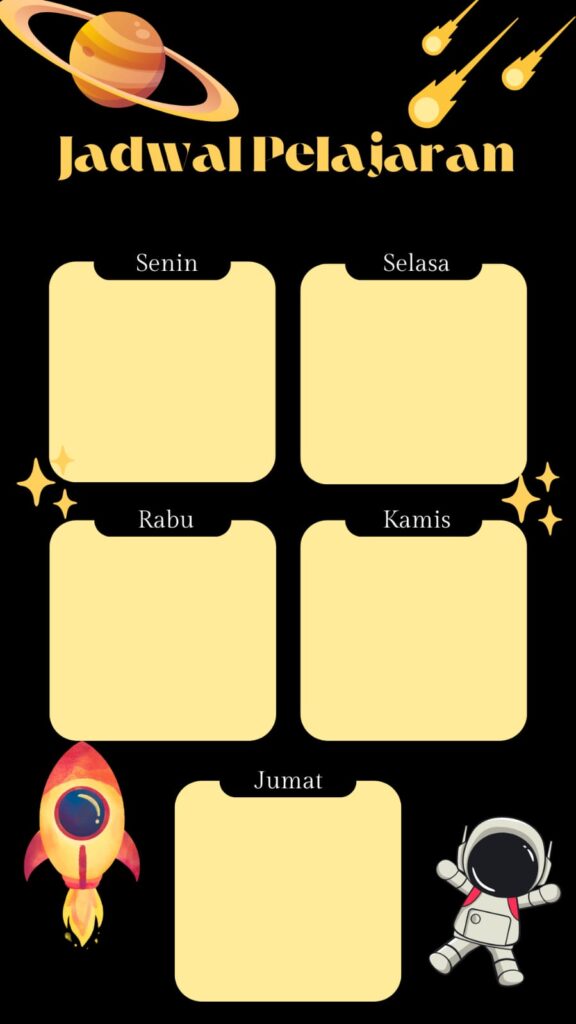 40 Template Jadwal Pelajaran Aesthetic, Keren, Unik, Tema Korea, Dan Gratis