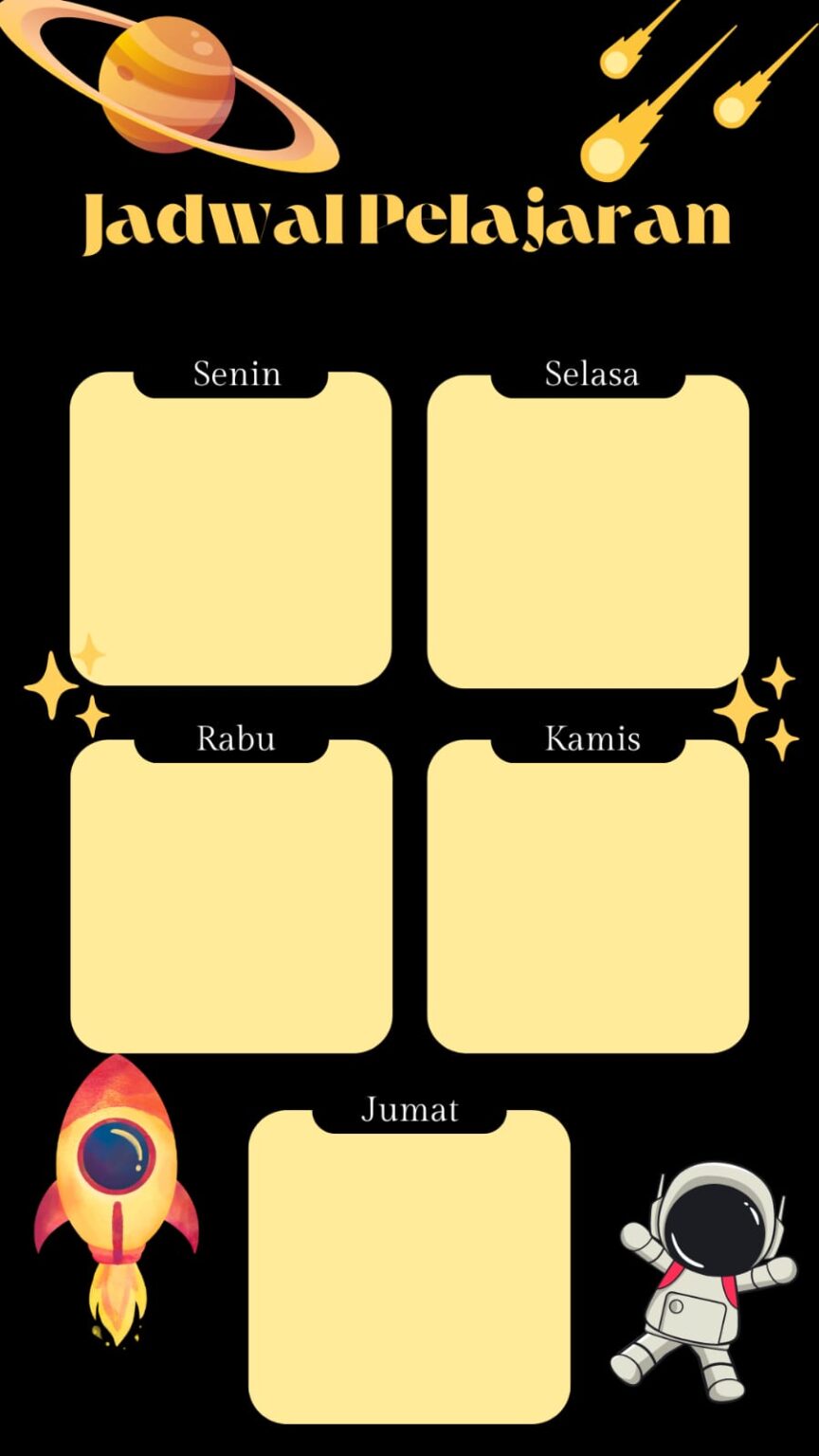 40 Template Jadwal Pelajaran Aesthetic, Keren, Unik, Tema Korea, Dan Gratis