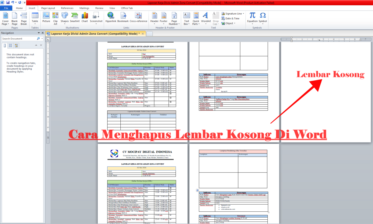 15+ Cara Menghapus Lembar Kosong Di Word Dengan Mudah dan Cepat